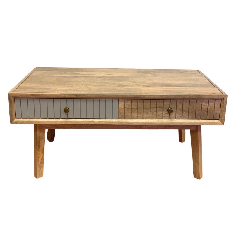 Forrest 2-Drawer Coffee Table - Solid Mango Wood – Home Decoration ...